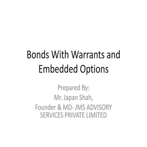 Bonds with warrants_and_embedded_options | PPT