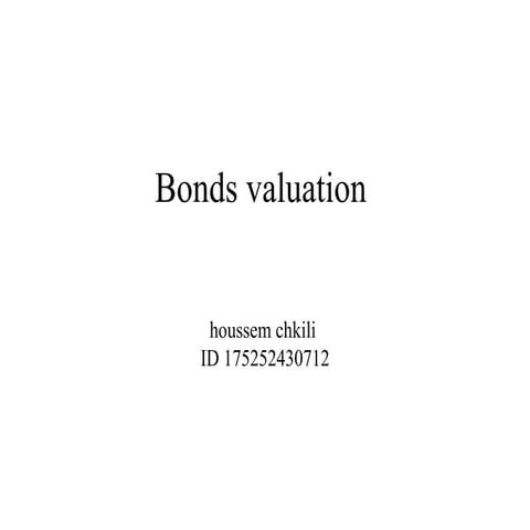 Bond valuation | PPT