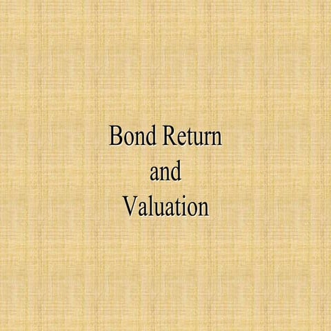 Bond valuation | PPT