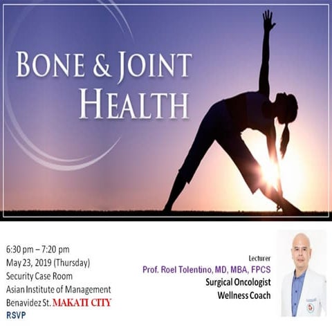 Bone and joint health by roel tolentino | PPT