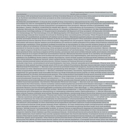 Bone ash project | DOCX