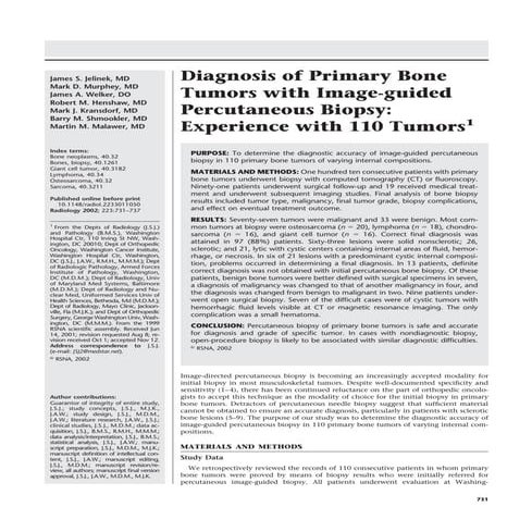 Musculoskeletal Cancer Surgery | PDF
