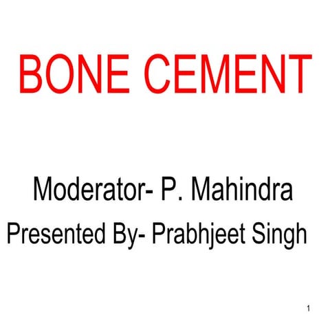 Bone cement | PPT