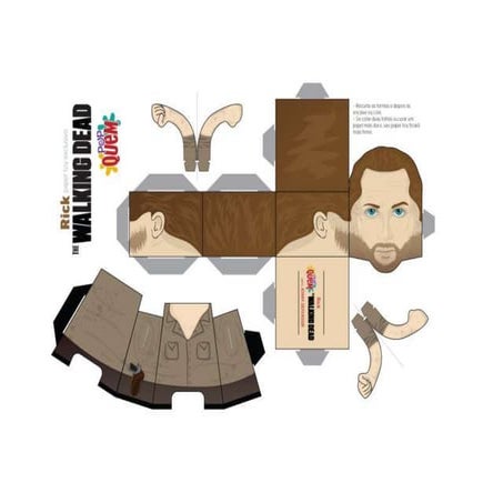 Boneco Rick do The Walking Dead para imprimir e montar blog ...