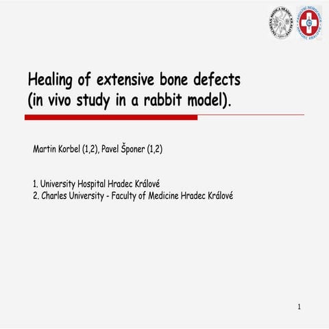 Healing of extensive bone defects (in vivo study in a rabbit model). | PPTX
