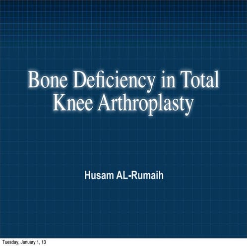Bone deficiency in primary total knee arthroplasty ki | PDF