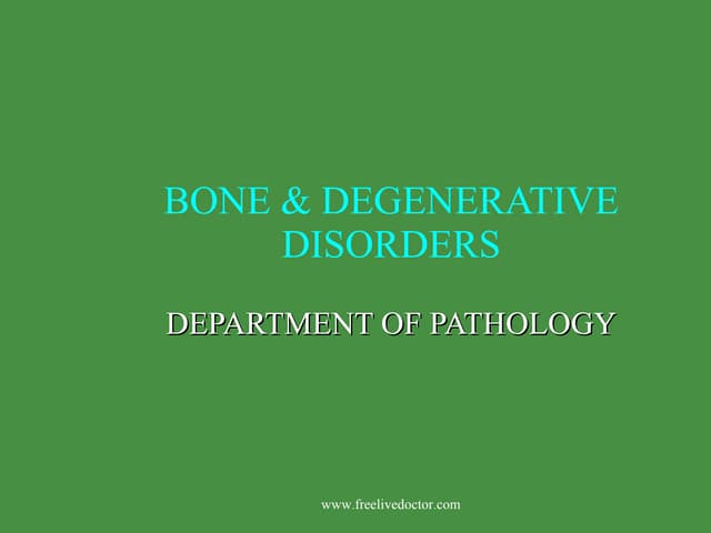Degenerative condition of joints and spine For G.N.M 2nd & B.Sc.2nd ...