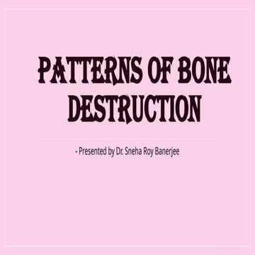 Bone loss and patterns of bone destruction | PPTX