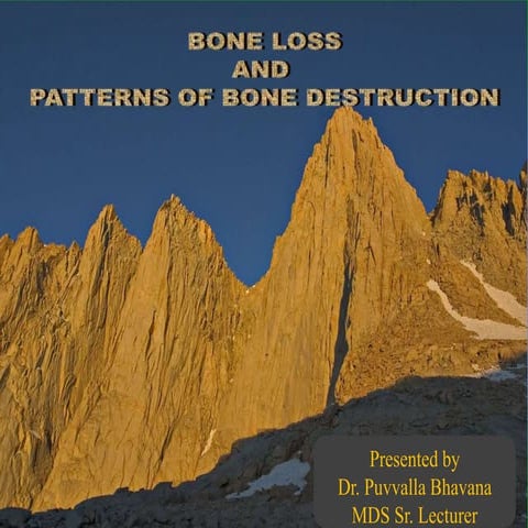 BONE LOSS AND PATTERNS OF BONE DESTRUCTION.ppt