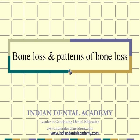 Bone loss & patterns of bone loss / /certified fixed orthodontic ...