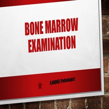 Bone marrow examination | PPTX