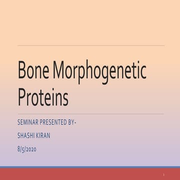 Bone morphogenetic proteins in periodontal regeneration | PPTX