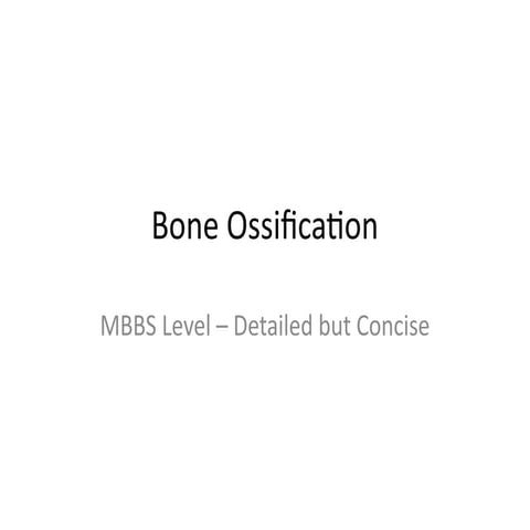Ossification | PPT