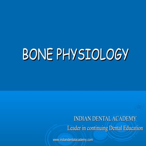 Bone physiology/ dental implant courses | PPT