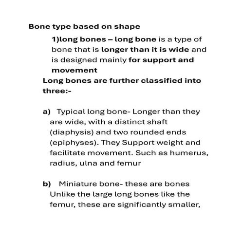 Types of bones | PPTX