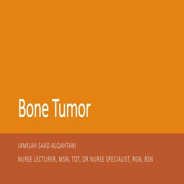 Bone tumor | PPTX