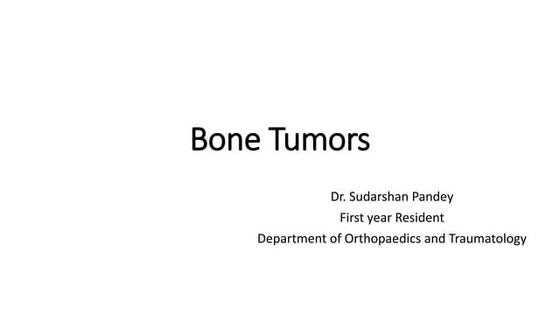 Approach to bone tumors | PPTX