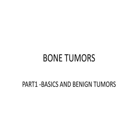 BONE TUMORS PPT nkjnkjnknknihjknbnkjnkjnj | PPT