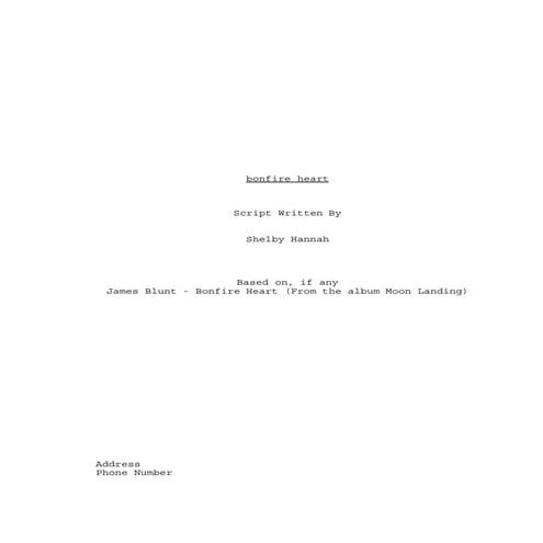 Bonfire Heart Animation Video (Stop Motion) Script | PDF