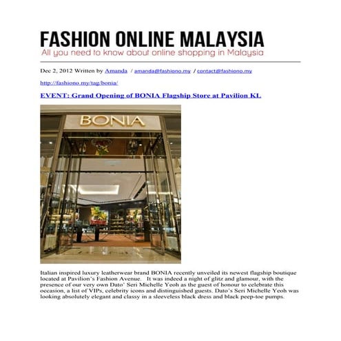Bonia Pavilion Fashion On Line2 Dec12 | DOC