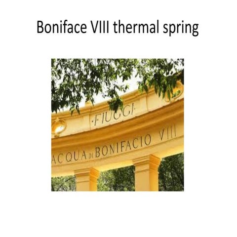 Boniface VIII thermal spring | PDF