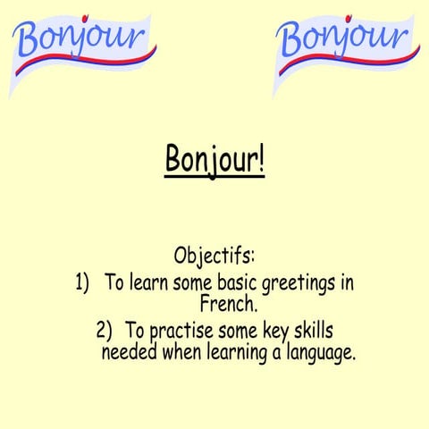 FRENCH: GREETING | PPTX