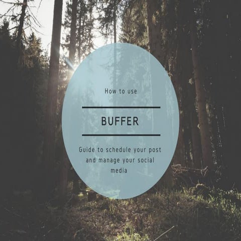 How to use buffer to manage your social media networks | PPT