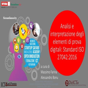 Analisi e interpretazione degli elementi di prova digitali: Standard ISO 27042:2016 | PDF