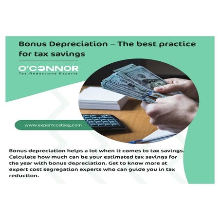 Bonus depreciation- The best practice for tax saving | PDF