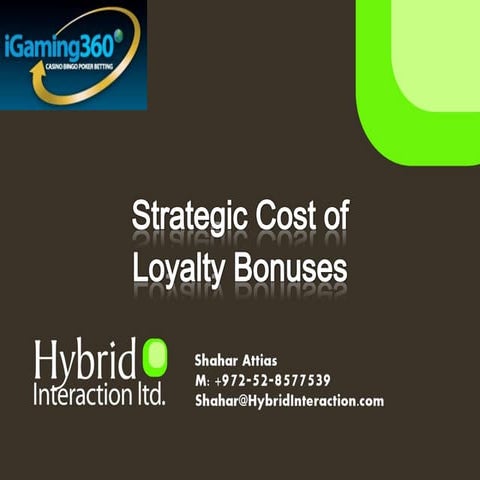 Strategic Cost of Loyalty Bonuses | PDF | Poker and Professional ...