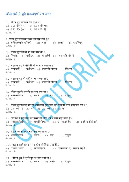 Harappa/Sindhu Sabhyta MCQ in Hindi for Competitive Exams | PDF