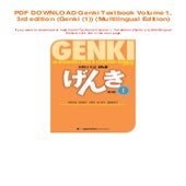 [BOOK] Genki Textbook Volume 1, 3rd edition (Genki (1)) (Multilingual ...