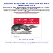 [BOOK] Python for Data Analysis: Data Wrangling with Pandas, NumPy, and ...