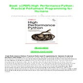 Book`s [PDF] High Performance Python: Practical Performant Programming for Humans