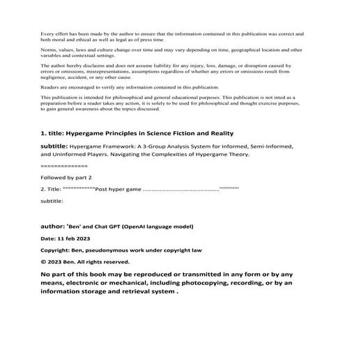 Hypergame Principles in Science Fiction and Reality | DOCX ...