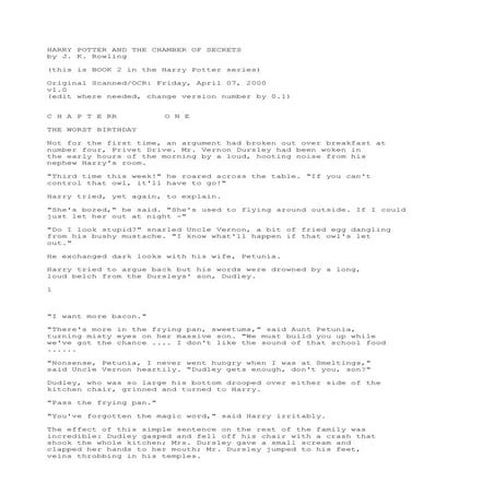 Book 2 harry potter and the chamber of secrets | RTF | Birthday ...