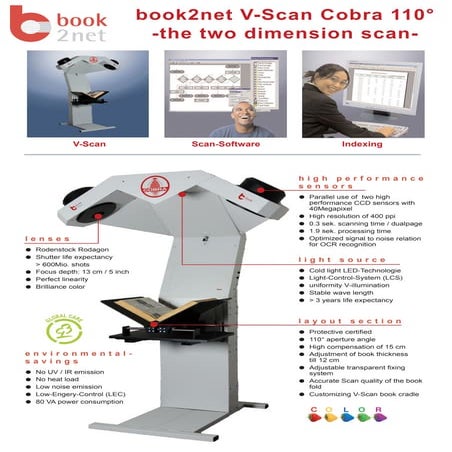 Book2net Cobra V-Scan Book Scanner | PDF