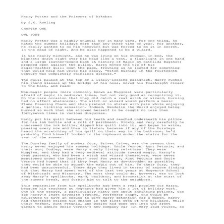 Book 3 harry potter and the prisoner of azkaban | RTF