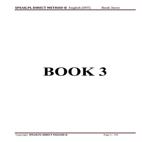 Book3 SPEAK DIRECT ENGLISH ® - sample international version | PDF