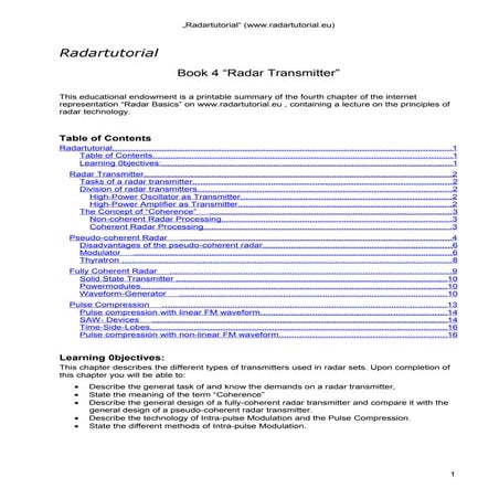 Book 4 “Radar Transmitter” | PDF