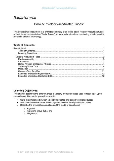 Reflex klystron amplifier , microwave klystron amplifier | PPTX ...