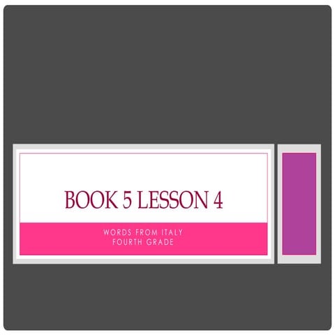 Book 5 lesson 4 | PPT