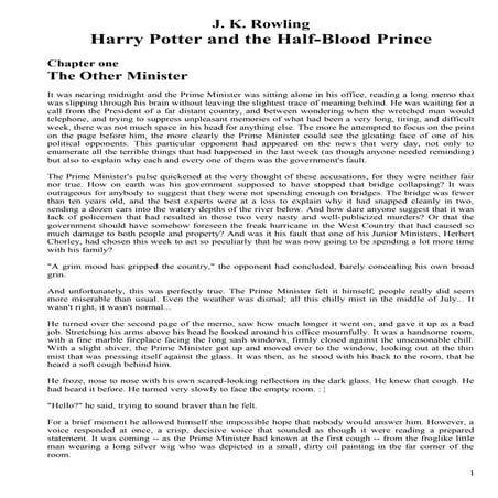 Book 6 harry potter and the half-blood prince | RTF