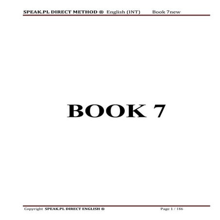 Book7 DIRECT METHOD ENGLISH - SPEAK DIRECT METHOD | PDF