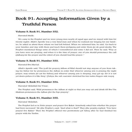 Book 91 accepting information given by a truthful person | PDF