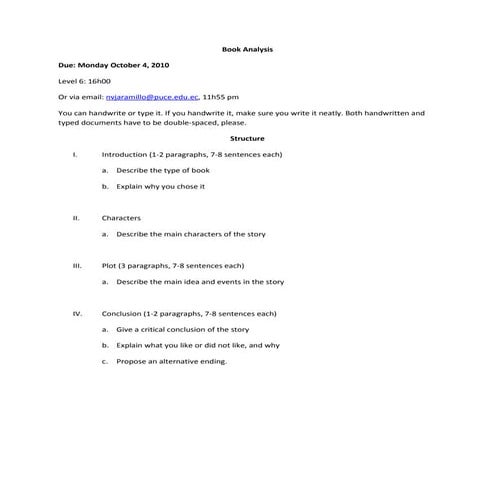 Book analysis | DOC | Fiction | Books and Literature