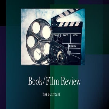 Book and Film Review powerpoint presentation for how to write a review ...