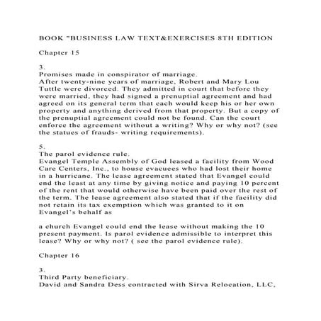 BOOK BUSINESS LAW TEXT&EXERCISES 8TH EDITIONChapter 153. .docx