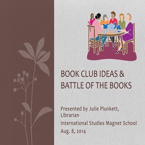 Book Club Ideas and Battle of the Books | PPTX