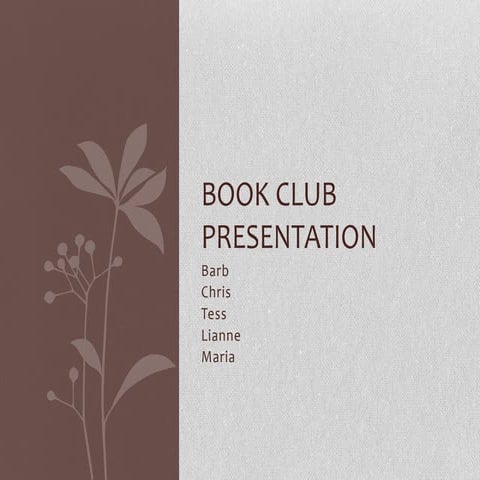 Book club presentation | PPT